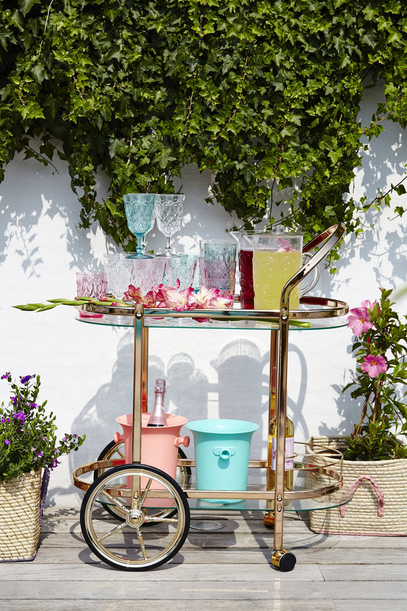 Two Tier Gold Drinks Trolley Cocktail Cart – The Drinks Cabinet Store