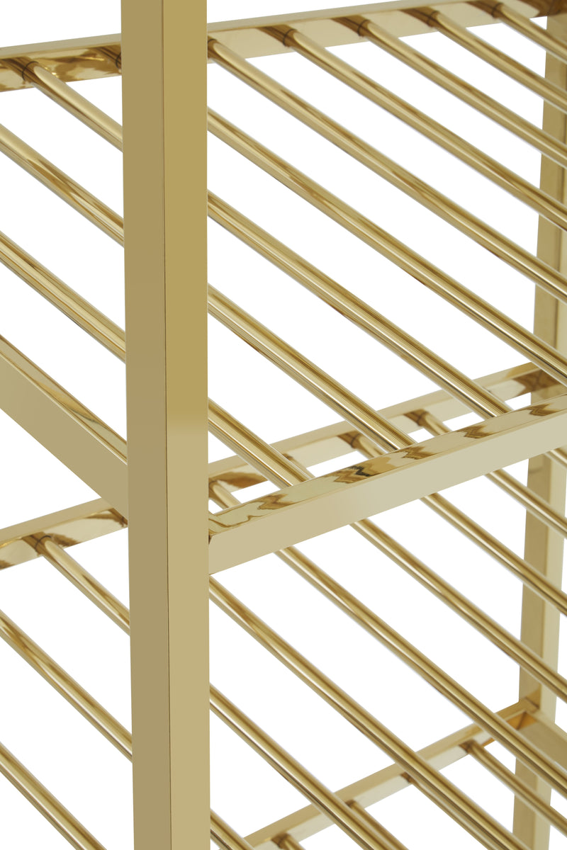 Gold Bar Shelf Unit With Wine Rack – The Drinks Cabinet Store